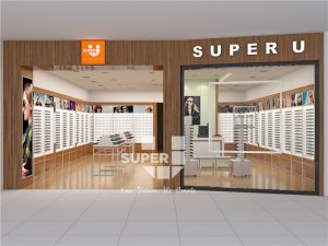 Wood Retail Optical Store Design - One-Stop Eyeglasses Display Solution